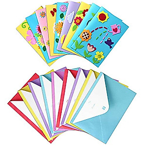 Hicdaw Kids Greeting Card Making Kit, 9Pcs Card Making Kits for Kids Thank You Card Kit DIY Handmade Card Making Supplies Art Crafts Crafty Set Teacher's Day Gifts