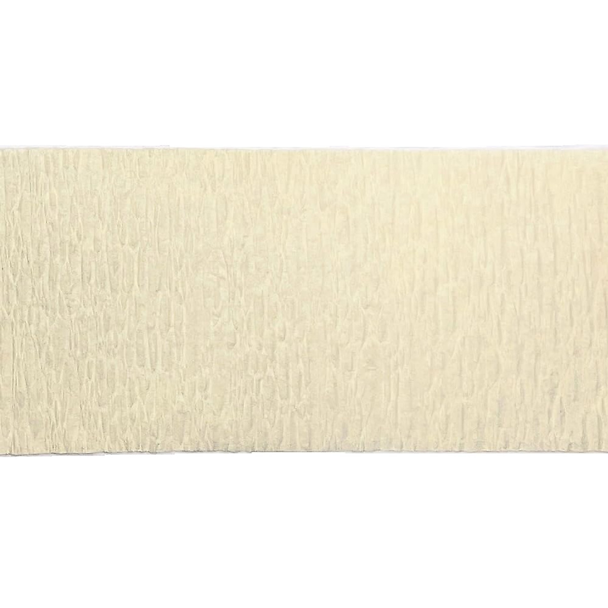 K-Kraft USA-Made Beige Crepe Paper Streamers for Birthday, Party, Holiday, School, Wedding, Shower, or Graduation (2 Rolls White Vanilla)