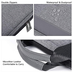 14 15 Inch Laptop Case, Men Women Laptop Bag Sleeve with Organizer for MacBook Pro 14" 16" M4/M3/M2/M1, Dell Inspiron 14, Lenovo Flex 5 14/Ideapad 3 14, HP Pavilion/Chromebook 14" Carrying Case, Gray