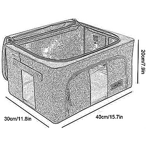 ZyHMW Large Foldable Clothing Storage Bags, 24L Clothes Storage Bins, Thick Fabric Closet Organizers and Storage (Color : Red) (Color : Green)