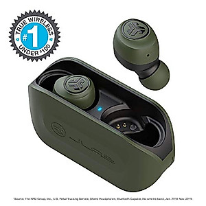 JLab Go Air True Wireless Bluetooth Earbuds + Charging Case - Green - Dual Connect - IP44 Sweat Resistance - Bluetooth 5.0 Connection - 3 EQ Sound Settings Signature, Balanced, Bass Boost