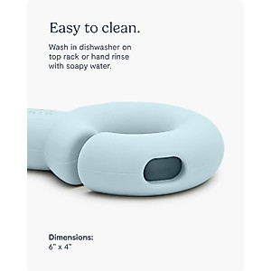 FABLE The Falcon Treat Dispensing Dog Toy Interlocking Design - 2 Cavity Dog Toy Treat Dispenser for Dry Food & Spreads - Dog Treat Toys Interactive & Solo Play - No BPA Dog Treat Toy - Light Blue