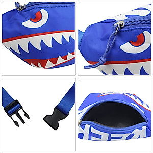 Toddler Boys Girls Cute Cartoon Shark Mini Fanny Pack Kids Sports Running Purse Waist Pack Belt Bum Bag