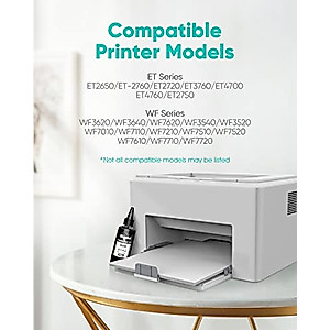 ecodot Black Sublimation Ink Refill for WF7710 ET-2720 ET4700 ET15000 ET-2803 ET2760 ET2750 ET-2800 WF7820 Inkjet Printers Heat Press Transfer on Plates, Mugs, Shirts, Phone Cases etc (4 Black 400ml)