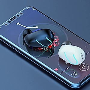 Wireless Bluetooth Earbuds in Ear Earphone Mini Monaural Noise Canceling Headphone Stereo Music Earphones Workout Earbud Single - Black