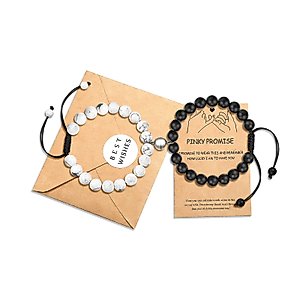 UNGENT THEM Matching Couples Bracelets Relationship His Hers Distance Friendship Bracelet Couples Jewelry Gifts for Women Men Him Boyfriend Girlfriend Bf Gf Friends Lover