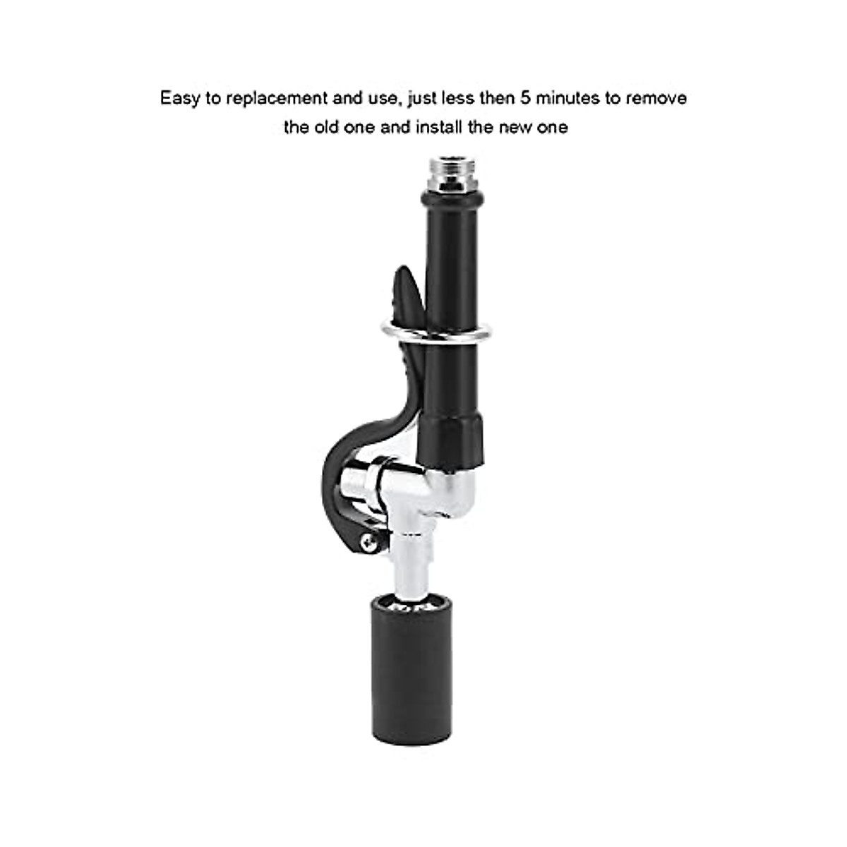 Garosa High Pressure Faucet Sprayer Restaurant Commercial Rinse Faucet Spray Valve Head Kit Dishwasher Pre-Rinse Commercial Faucet Spray Head Kitchen Faucet Accessory Black