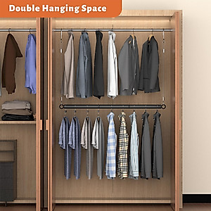 Qufiona Closet Hanging Rod 30 Inches - 1 1/4Inch Diameter Heavy Duty Closet Extender Hanging Rod - Space Saving Hanging Closet Rod for Clothes, Dorm Closet, Nursery Closet...