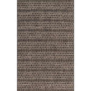 Loloi Isle Collection IE-01 Black/Grey 3'-11" x 5'-10" Accent Rug