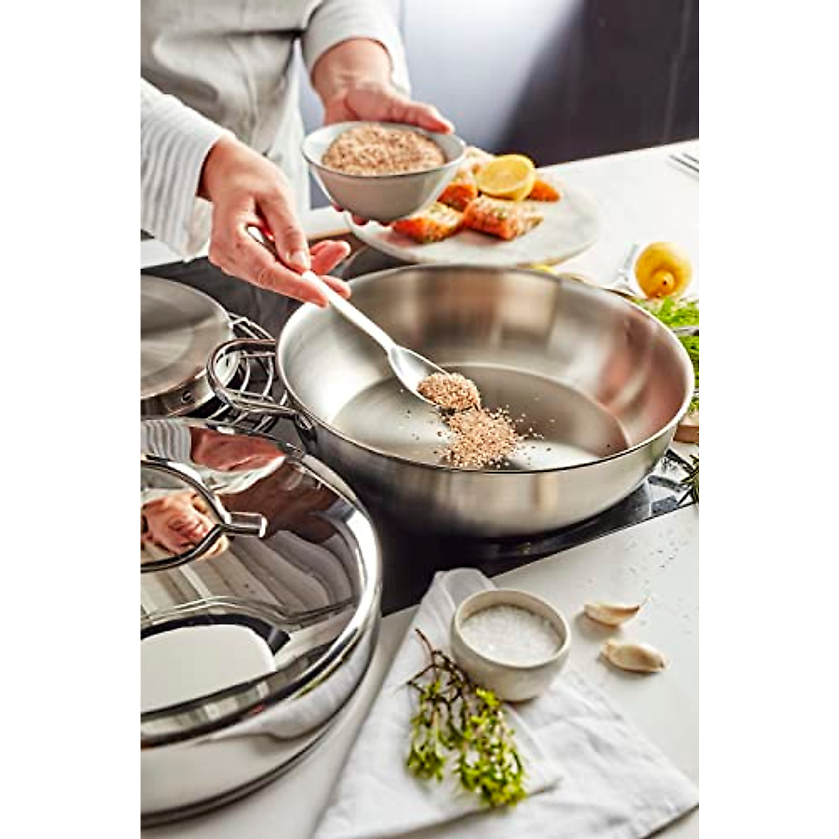 Demeyere Resto 4-pc Stainless Steel Stovetop Smoker Set