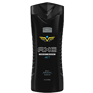 AXE 2 in 1 Body Wash and Shampoo for Men, Jet, 16 oz