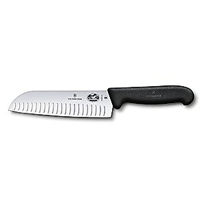 Victorinox Fibrox Pro Santoku Knife, 6.7 inches, Black