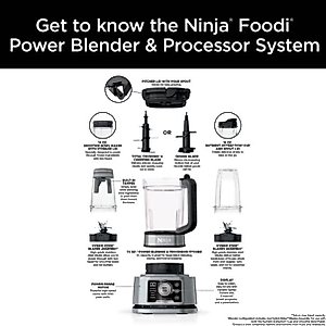 Ninja® Foodi® 72-oz Power Blender & Processor System with Smoothie Bowl Maker & Nutrient Extractor* 1200W (Renewed)