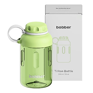 BOBBER Pack of 12 oz Insulated Stainless Steel Travel Mug & 20 oz Sport Tritan Bottle 100% Leakproof & Dishwasher safe (Mint Cooler)