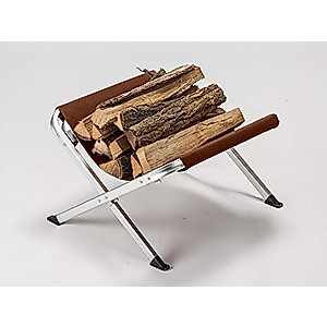 Snow Peak Fireside Ottoman - Fire-Resistant Fabric and Collapsible - Brown, L 19.5" 20" H 12.5"