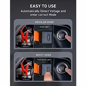 AstroAI S8 Car Battery Jump Starter, 1500A Peak Car Jumper Starter Battery Pack for Up to 6.0L Gas & 3.0L Diesel Engines, 12V Portable Jump Box with 3 Modes Flashlight and Jumper Cable (Orange)