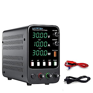 1PCS Laboratory Power Supply, 0-30 V 0-10 A, DC Adjustable Power Supply with 4-Digit LED Display, Encoder Adjustment knob and Output(APS3010H 30V 10A)
