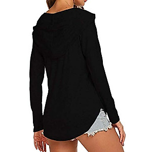 WbJetr Black Woman Beautiful Magic Long Sleeve V Neck Casual Loose Hoodies Tops