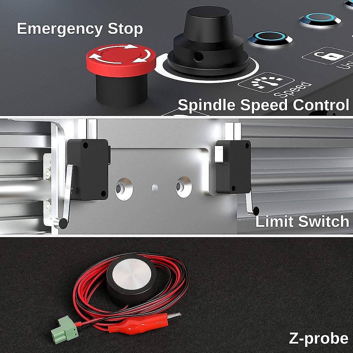 Genmitsu CNC Router Machine PROVerXL 4030 with GRBL Control + 1PCS Genmitsu PROVerXL 4030 Threaded Inserts MDF Spoilboard