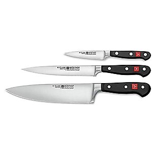 Wüsthof - Three Piece Cook’s Set - 3 1/2" Paring Knife, 6" Utility Knife, and 8" Cook’s Knife (9608)