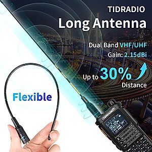 TIDRADIO (2nd Gen) TD-H8 GMRS Radio Two Way Radio,APP Programmable,Support Chirp,Long Range Walkie Talkies with 2pcs Rechargeable USB-C 2500mAh Battery,NOAA Weather Broadcast Receiver