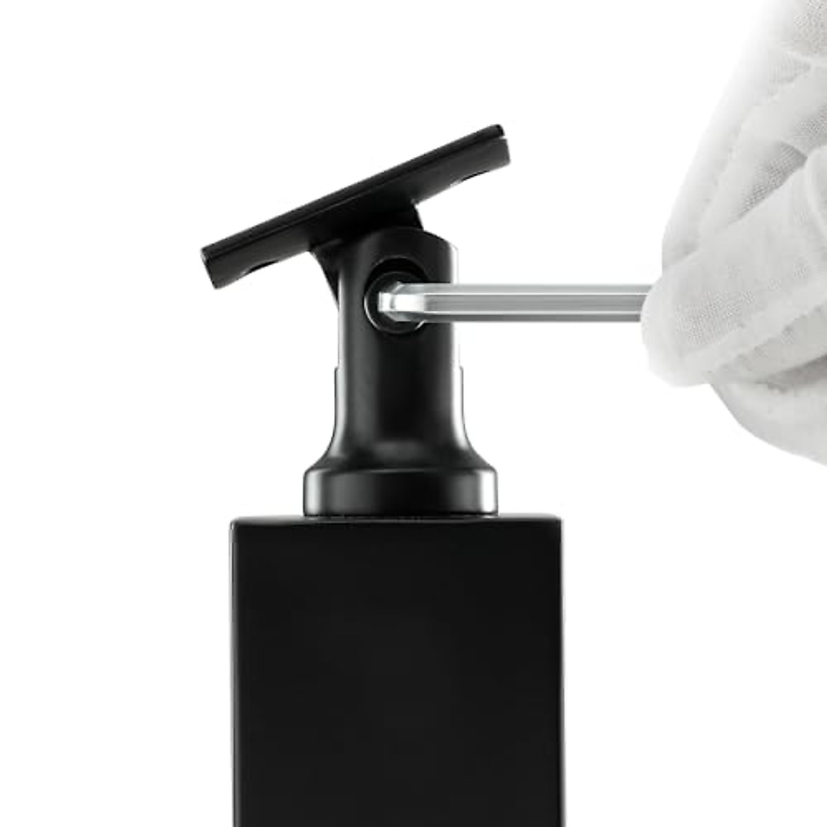 VEVOR Cable Support Post, 42" Height, 2" Width, Steel with 30° Angled Holes for Stairs, 12 Holes Pre-Drilled, Made of SUS304 Stainless Steel, Includes Horizontal/Curved Bracket, Single Unit, Black