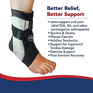 Doctor Developed Ankle Brace for Sprained Ankle, Support Stabilizer Splint for Injured Foot – Foot Brace/ Achilles & Peroneal Tendonitis – Ankle Brace For Women / Men (Medium, Single, Left)