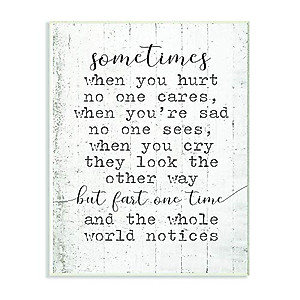 Stupell Industries Fart One Time Funny Word Wood Textured Design Wall Plaque, 12 x 18, Multi-Color