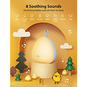 sympa White Noise Machine - Portable Sound Machine with Night Light, Baby Sound Machine for Kids, Travel Sound Machine for Sleeping, Nursery Night Light for Breastfeeding, Up to 150H, Blue