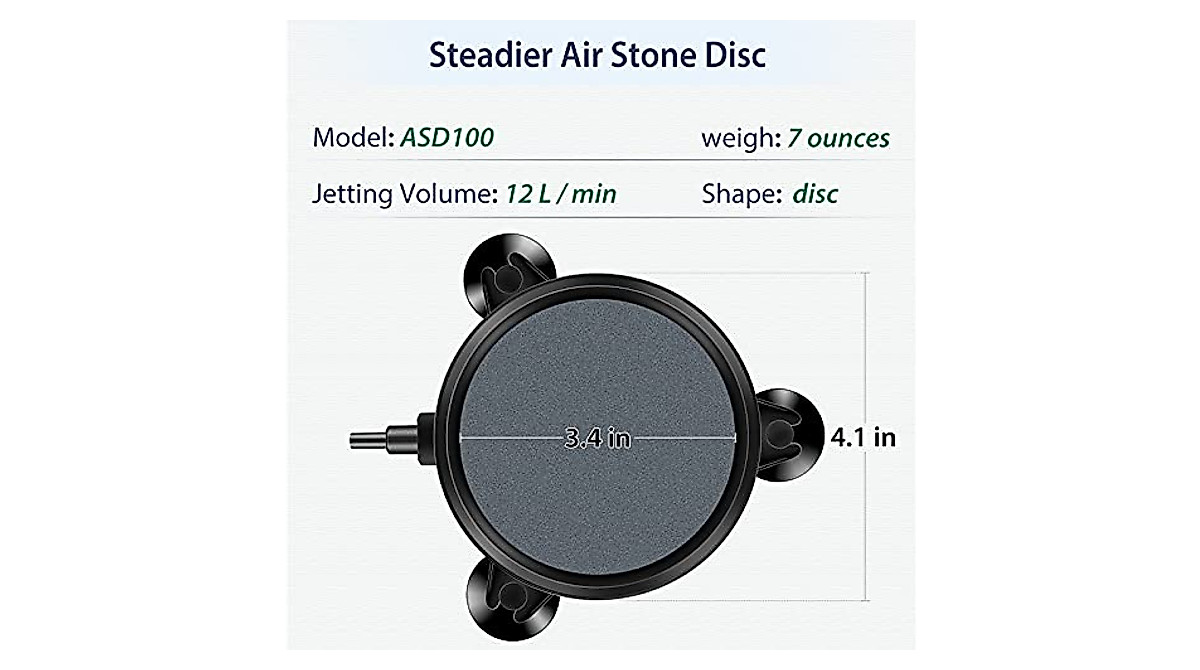 Pawfly 4 Inch Air Stone Diffuser for Aquariums & Ponds