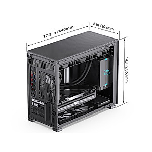 JONSBO D31 MESH SC Black Micro ATX PC Case with Screen, M-ATX/ITX Motherboard/Support RTX 4090(335-400mm) GPU 360/280AIO,Power ATX/SFX: 100mm-220mm Multiple Tool-Free Design Computer case