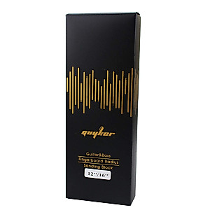 Guyker Two-Way Radius Sanding Block for Fret Leveling Fingerboard - Aluminum Sanding Beam Luthier Tool for Guitar & Bass Repair & Maintenance CNC Machined (1 Piece, Radius 12” + 16”)