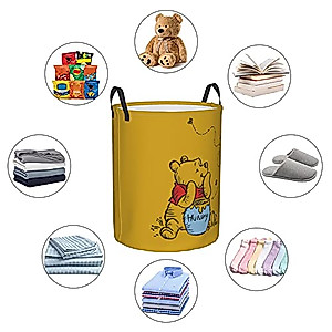 QHMY Laundry Hamper Laundry Baskets Laundry Bags Waterproof Foldable with Handles Large Round Storage Bags 38/62L Family/Kids/Bathroom/Bedroom/Dorm, Black