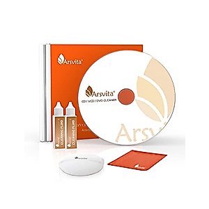 Arsvita Laser Lens Cleaner Disc Cleaning Set for CD/VCD/DVD Player, Not Compatible for Bose Player, Safe and Effective, ARCD-04