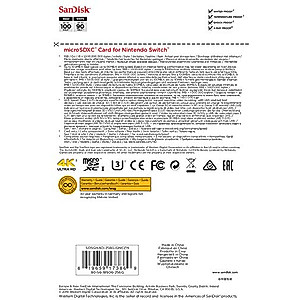 SanDisk 256GB microSDXC Card Licensed for Nintendo Switch - SDSQXAO-256G-GNCZN