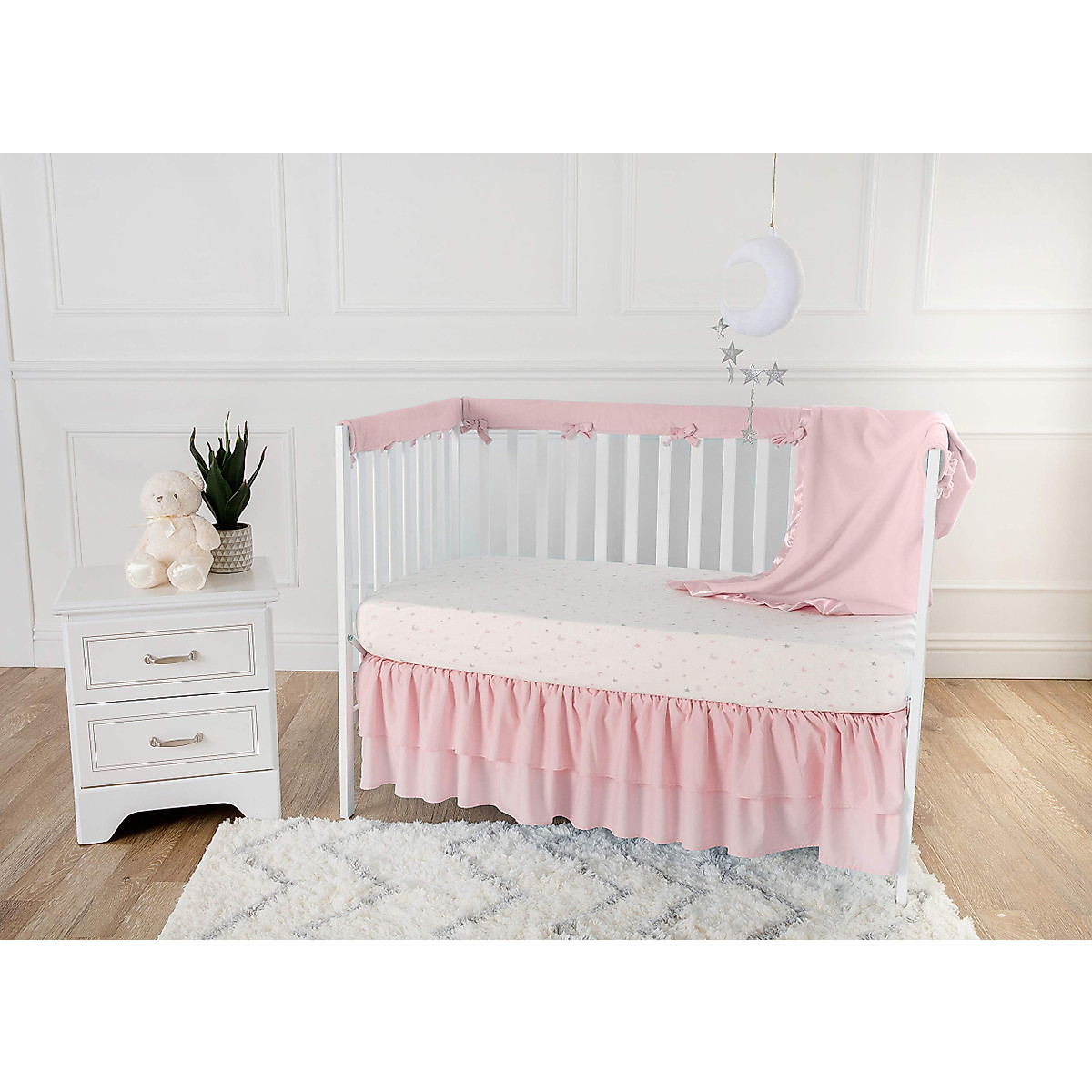 American Baby Company Fleece Blanket with Silk-Like Satin Trim, Soft, Warm & Cozy, Pink, 30" x 40" for Boys and Girls, Perfect for Baby Carrier, Stroller, Travel and Gifting