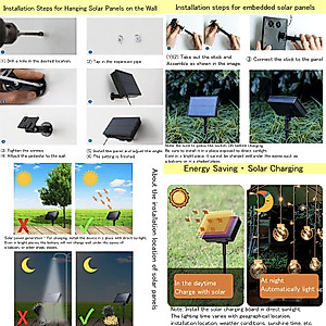 YLHDRILY Solar String Lights Curtain Wishing Icicle Ball Lights Waterproof with 8 Flashing Modes Indoor Outdoor Home Wedding Party New Year Garden Balcony Fence Warm White