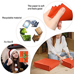 100 Sheets Orange Tissue Paper Artdly 14 x 20 Inches Orange Wrapping Paper Bulk for Weddings Birthday DIY Project Christmas