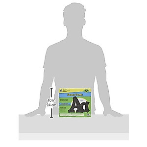 Teacher Created Resources 75262 Black Sassy Solids 5-Inch Sassy Font Letters