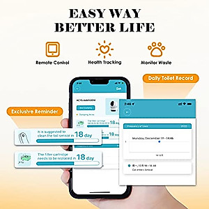 Automatic Cat Litter Box,APP Remote Control Self Cleaning Cat Litter Box,Health Tracking/57L Large Space/Safety Protection/Odor Removal/Easy to Maintain Smart Kitty Robot Litter Box for Multiple Cats