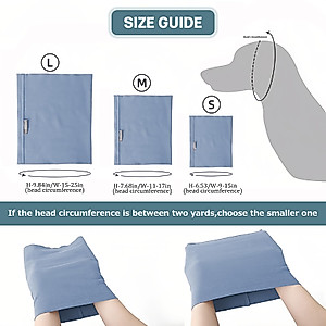 Furryilla Dog Ear Muffs with Noise Protection Breathable Calming Band for Dogs & Cats Head Wrap with Anxiety Relief (Blue, Small)