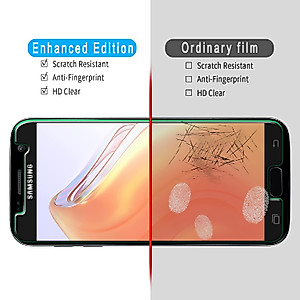 Slanku [3 Pack] for Samsung Galaxy S7 Screen Protector Tempered Glass, Anti-Scratch, Easy installation, 9H Hardness, Bubbles Free