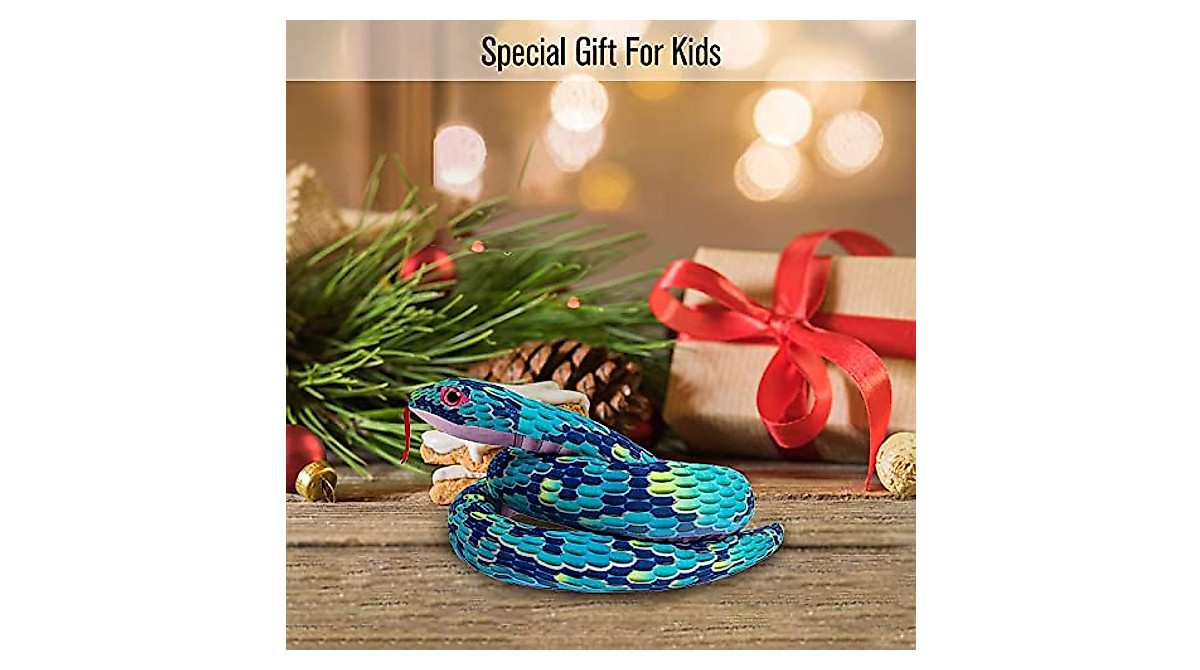 TORMAYS Realistic Anaonda Stuffed Animal, Large Snake Plush Toy Gifts ...