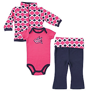 Yoga Sprout Unisex Baby Cotton Hoodie, Bodysuit or Tee Top, and Pant, Girl Bird, 18-24 Months