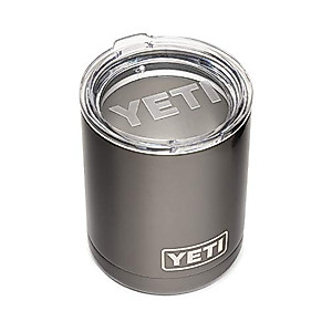 YETI Rambler 10 oz Lowball, Vacuum Insulated, Stainless Steel with Standard Lid, Graphite