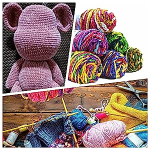 Multicolor 200g/Roll Velvet Yarn Polyester Blended Cotton Chenille Crochet Knitting Yarn Soft Baby Yarn Thread Thick Scarf DIY Hand-Knitted