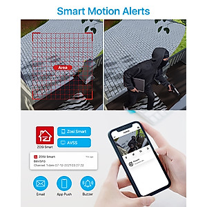 ZOSI H.265+ 1080p 16 Channel Home Security Camera System, 16CH DVR with AI Human Vehicle Detect, 12 x 1080p Surveillance Camera Outdoor, 120ft Night Vision, 105°Wide Angle, Remote Access, 4TB HDD