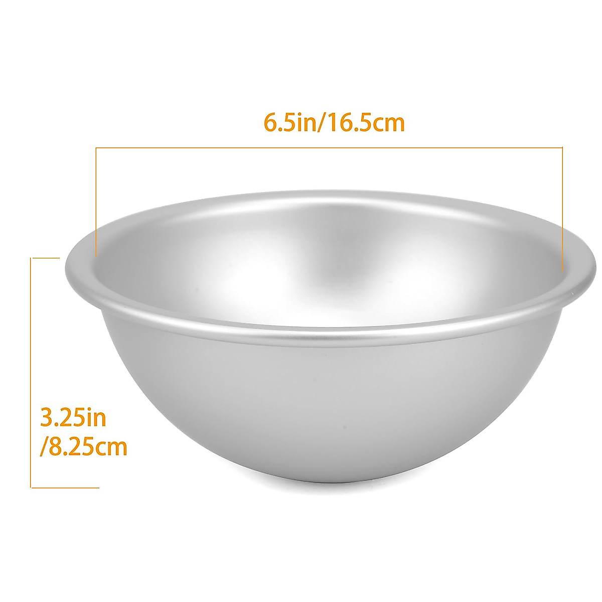 6 Inch Dome Cake Pan, Football Cake Pan, Hemisphere Cake Mold, DIY 3D Soccer Cake Pan, Aluminum Alloy Cake Molds Nonstick Baking Tools