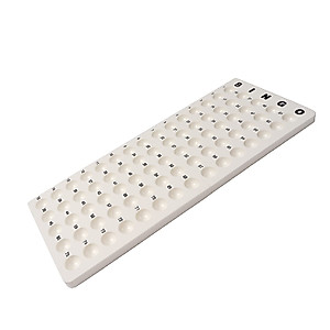 GSE Games & Sports Expert Bingo Master Board for 7/8" Bingo Balls, Bingo Calling Board for Bingo Game, Great for Parties, Large Groups, Family Game Nights (White)