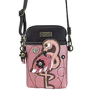 Chala Flamingo Cellphone Crossbody Handbag - Convertible Strap